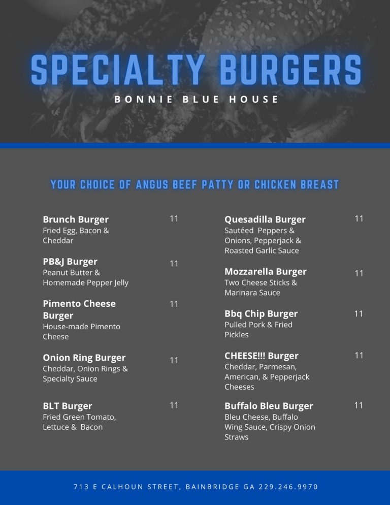 Specials | Bonnie Blue House